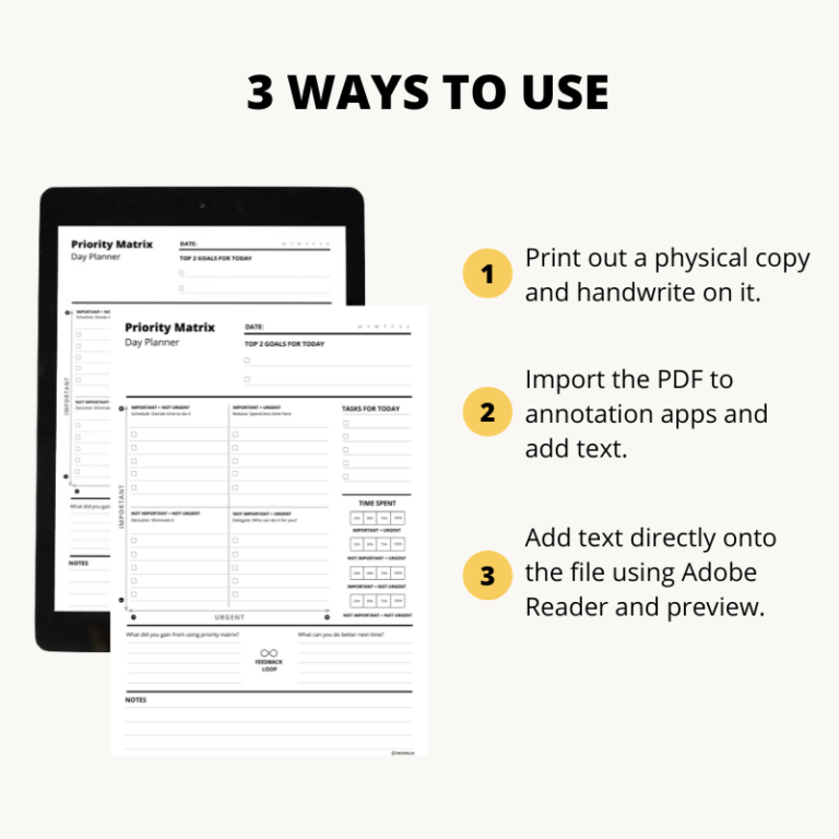 Eisenhower Priority Planner - TechTello Products